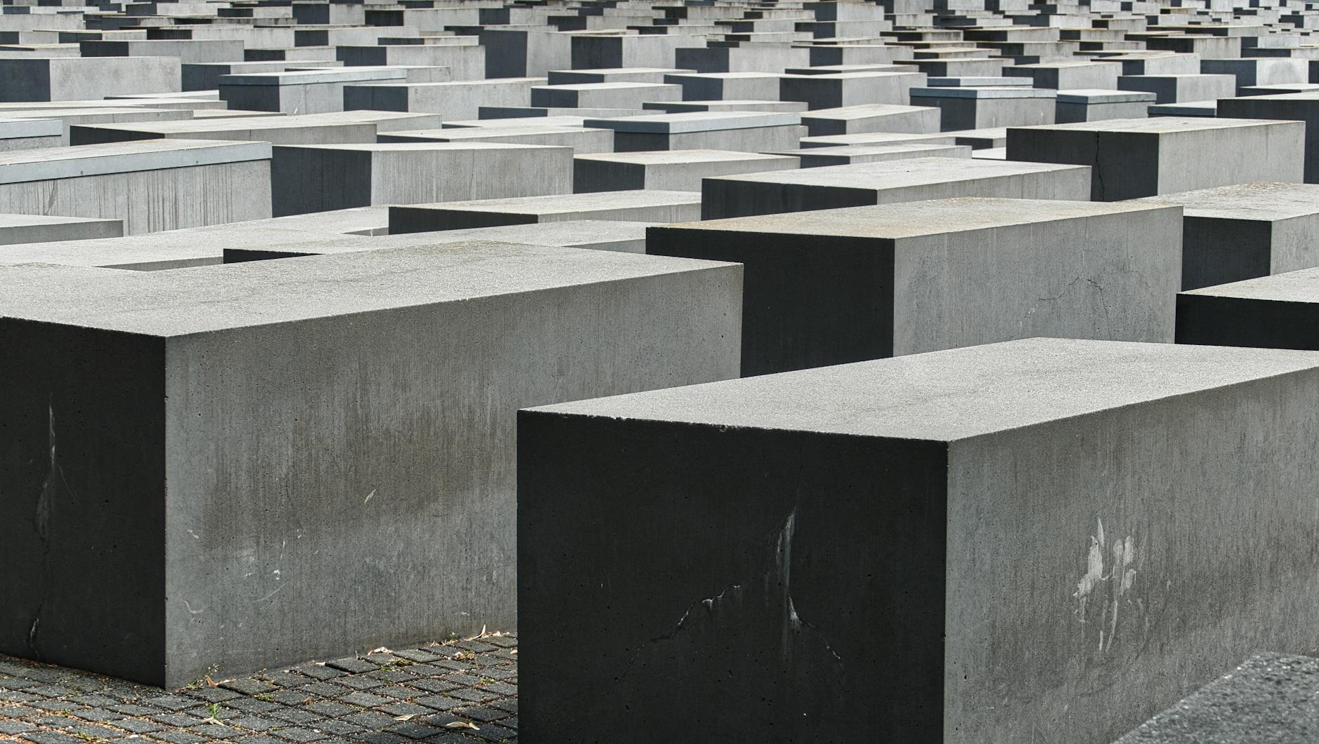 Holocaust Memorial concrete blocks in Berlin